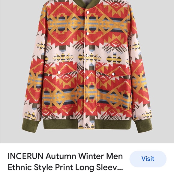 unbranded | Jackets & Coats | Incerlin Mens Navajo Style Jacket L ...